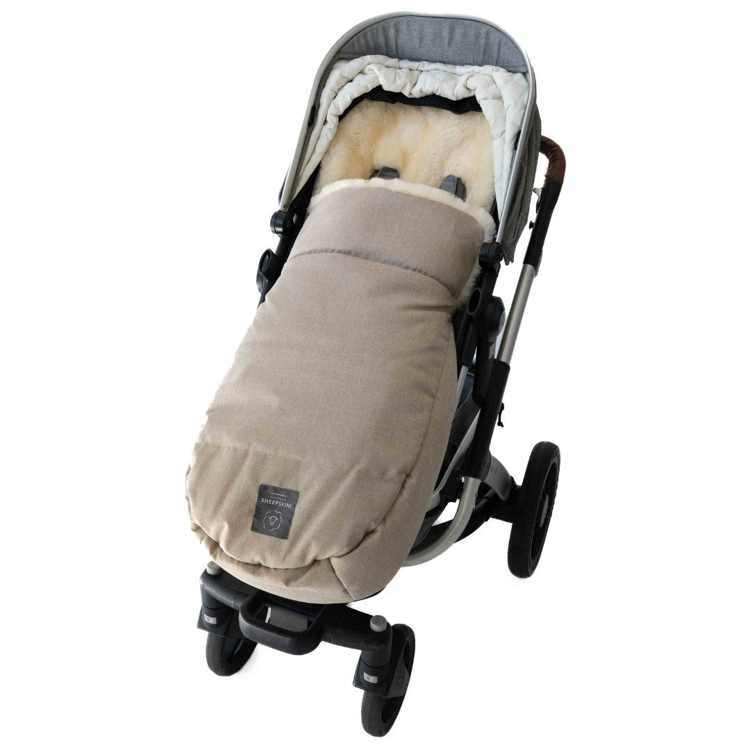 Naturally Sheepskins Weatherproof 2-in-1 Lambskin Pram Liner Footmuff ...