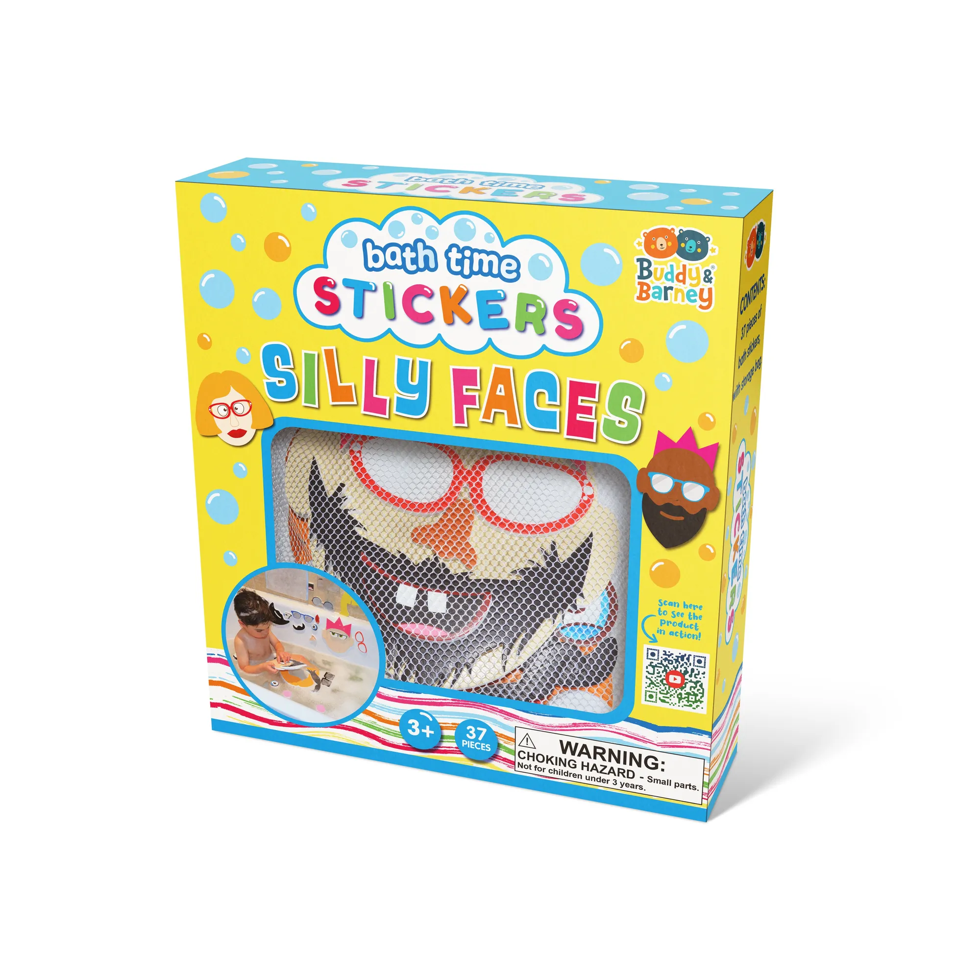 Buddy & Barney Bath Time Stickers Silly Faces | Baby Bunting AU