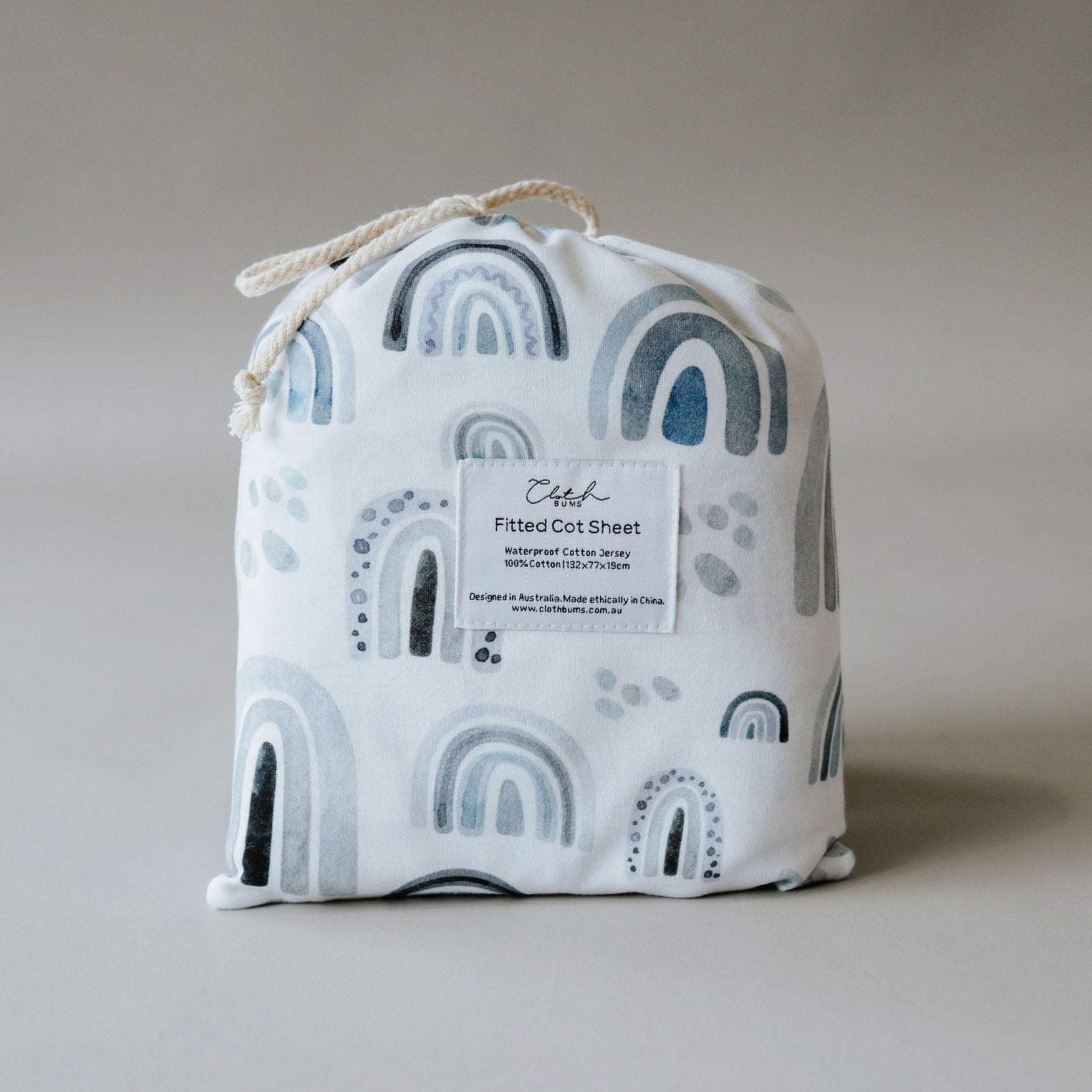 Cloth Bums Waterproof Cot Sheet - Stormbow | Cot | Baby Bunting AU