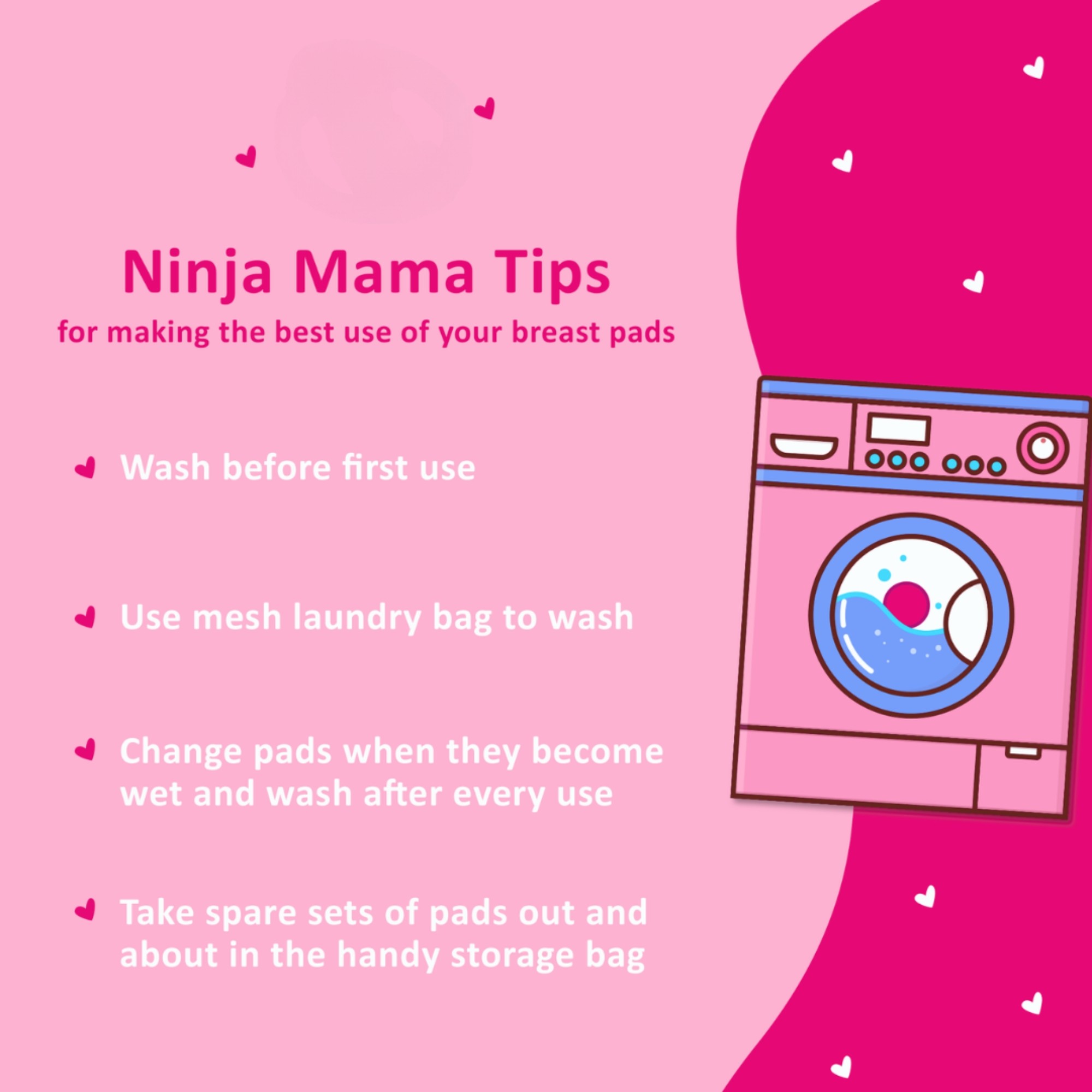 Ninja Mama Soft Bamboo Washable Breast Pads - Pack of 14 - (7 Pairs ...