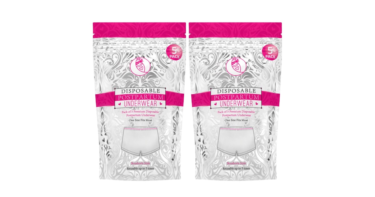 Ninja Mama Postpartum Underwear Bundle - Twin Pack- (2 X 5 Pairs) - One ...