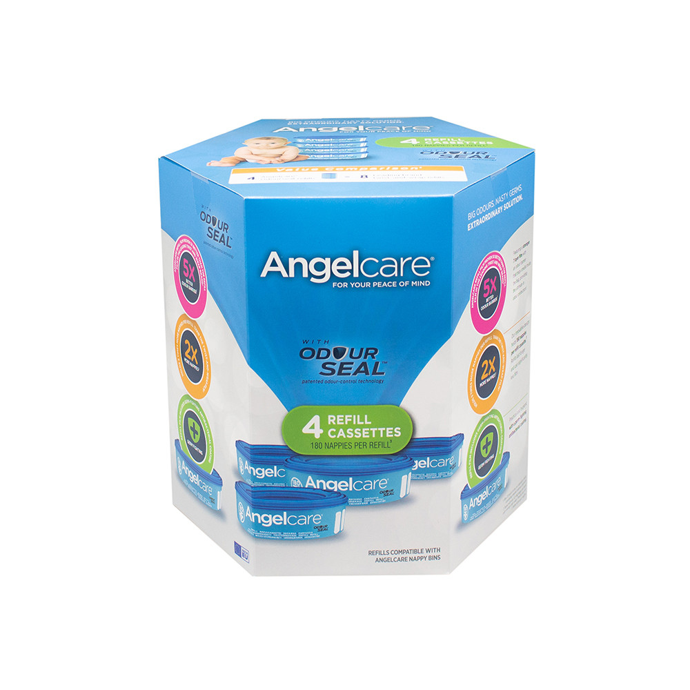 Angelcare Nappy Diaper Disposal Cassette Refill for Disposal System/Bin ...