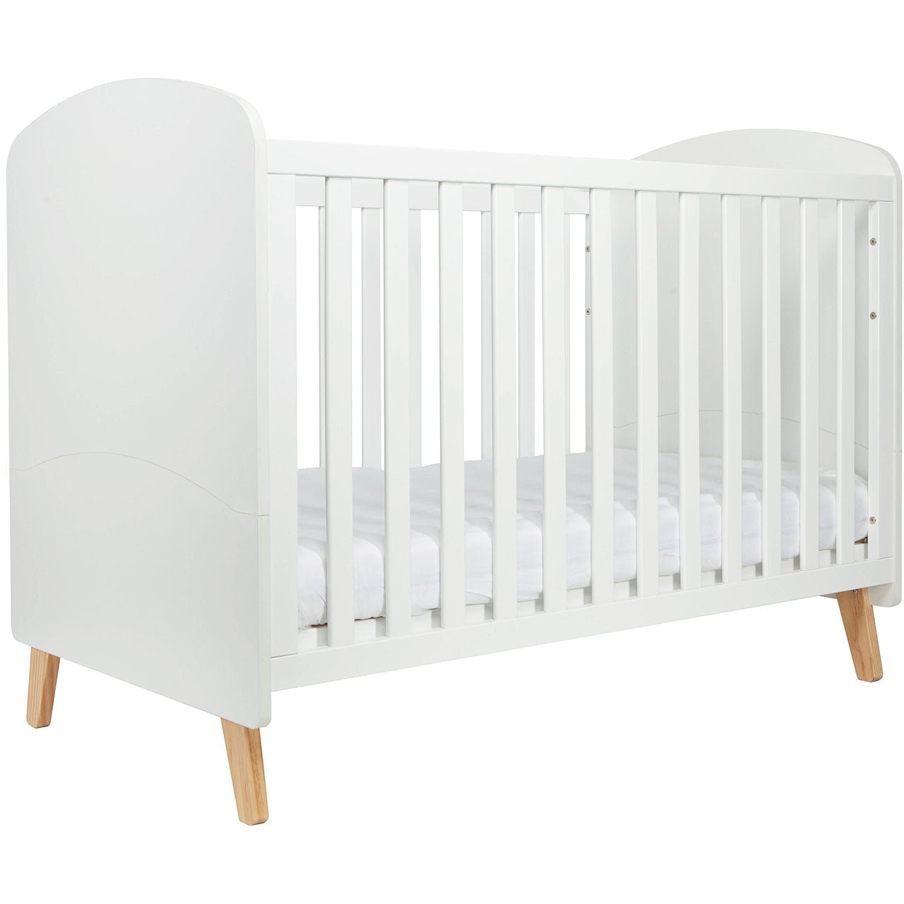 Grotime Crescent Cot - White | Cots | Baby Bunting AU