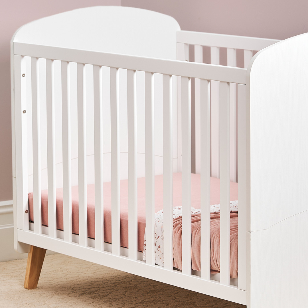 Grotime Crescent Cot - White | Cots | Baby Bunting AU