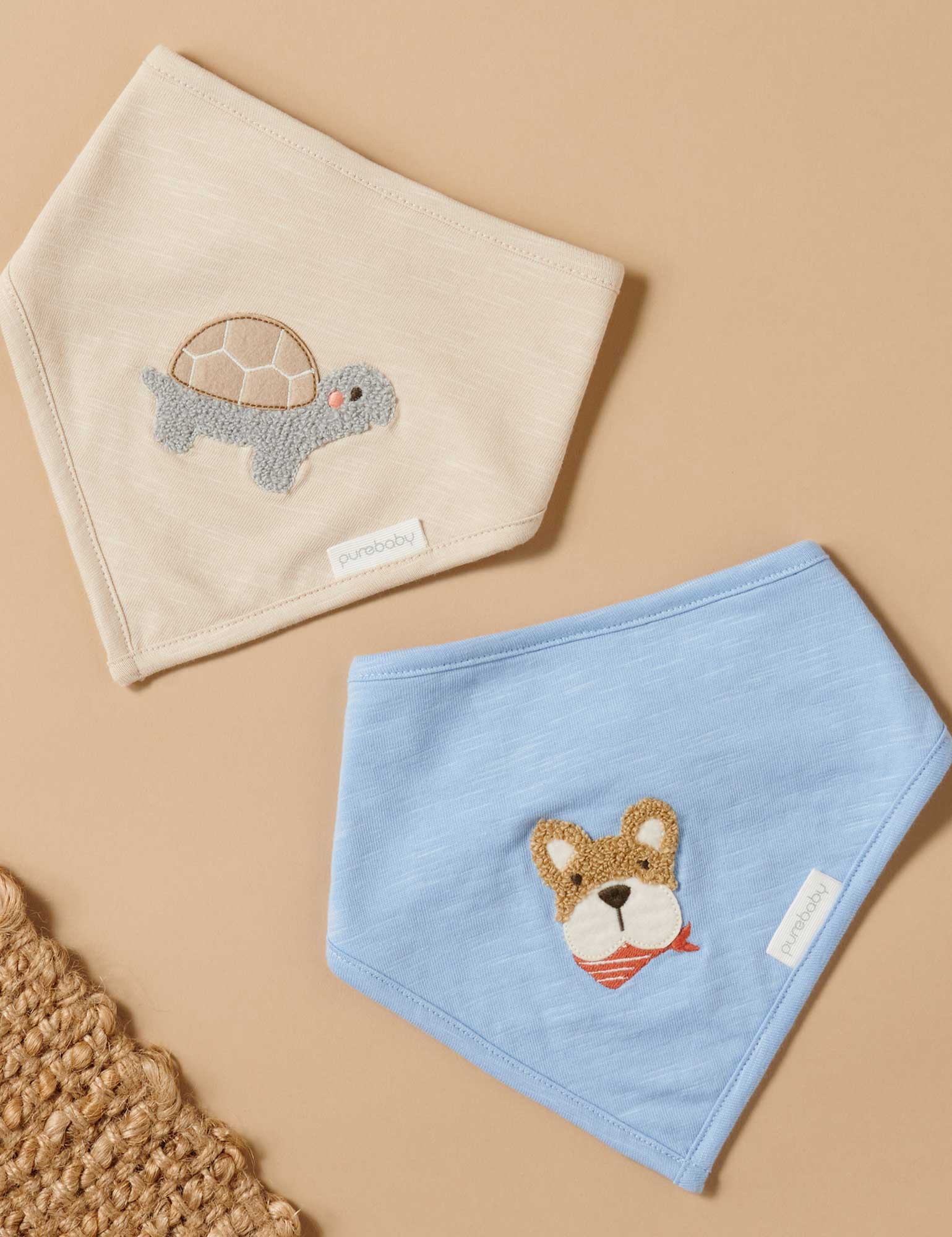 Purebaby Bandana Bib Sand | Cloth | Baby Bunting AU