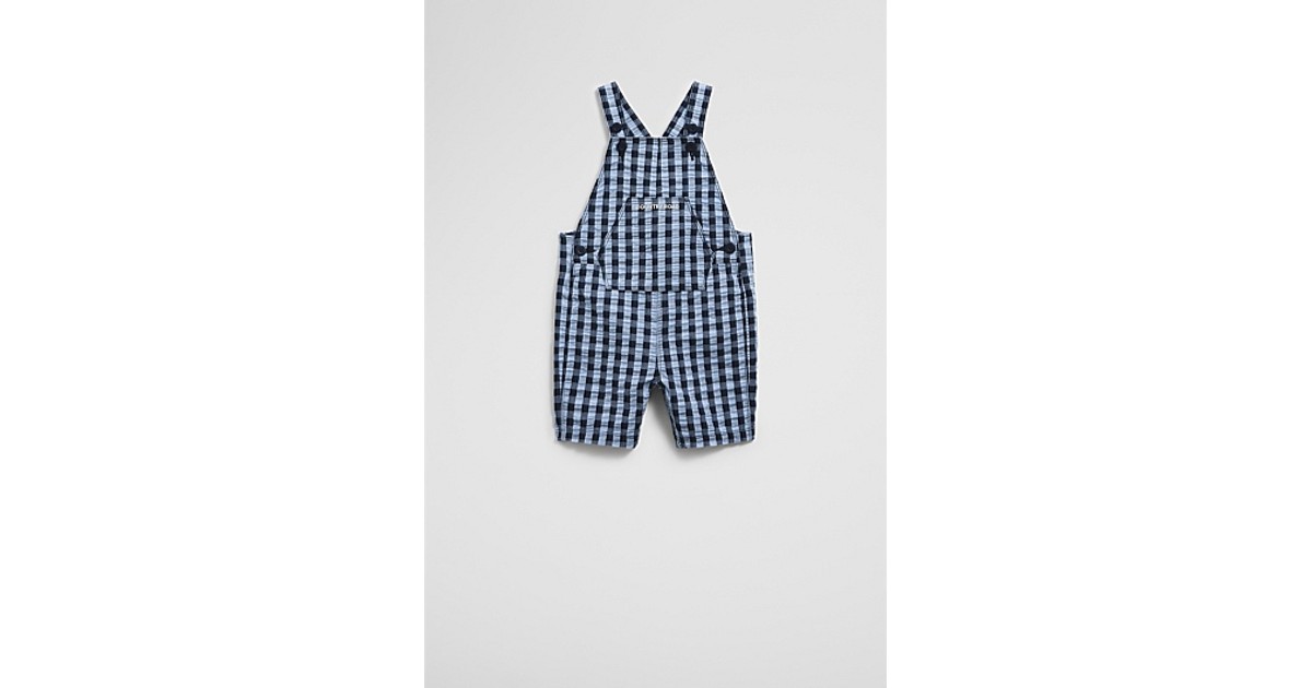 Country Road Check Overall Navy | Baby Bunting AU