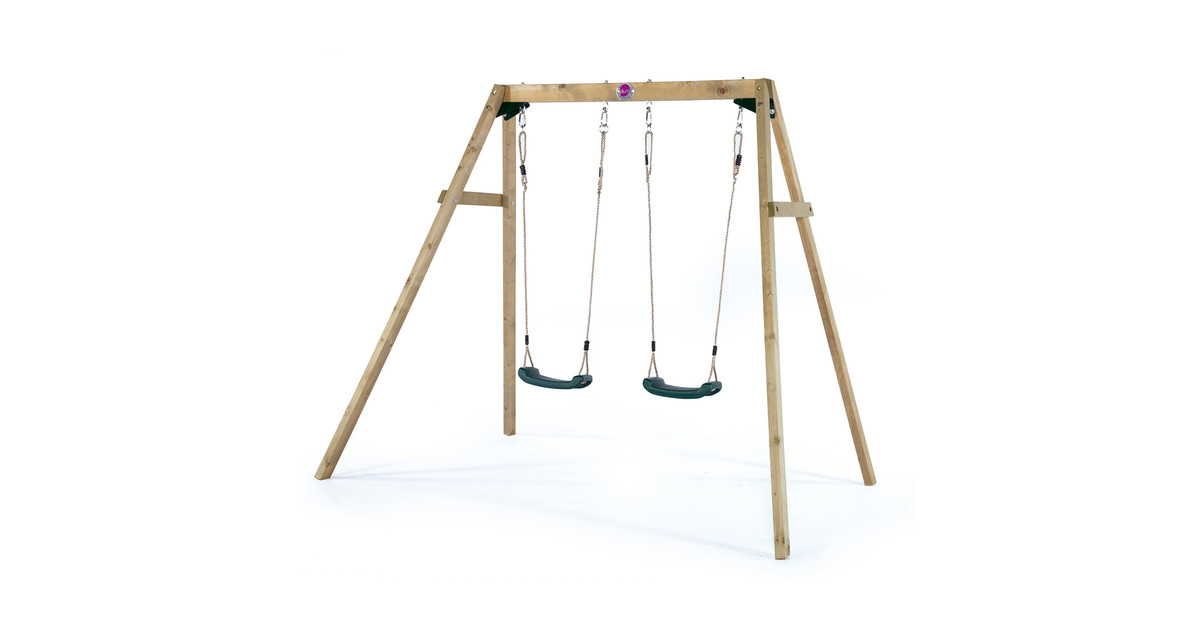 Plum Play AU Wooden Double Swing Set for Kids with Adjustable Seat ...