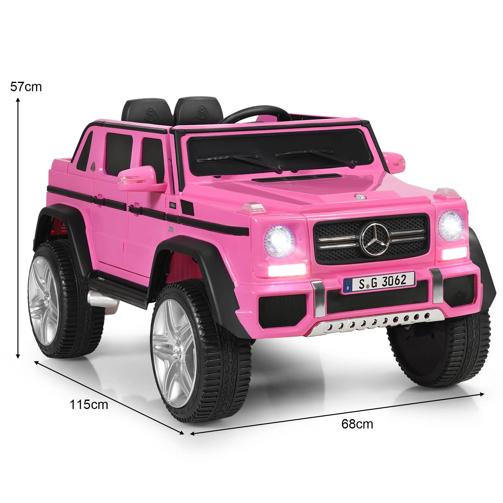 Pink mercedes benz ride on store