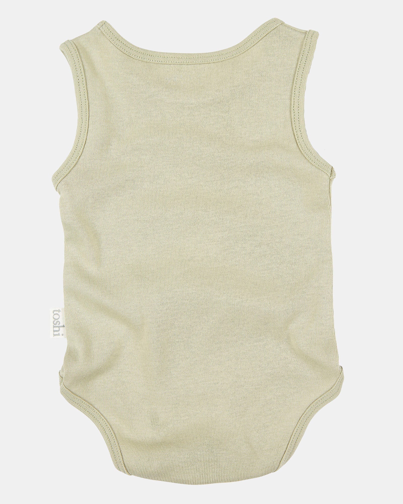 Toshi Dreamtime Organic Onesie Singlet - Thyme | Baby Singlets | Baby ...