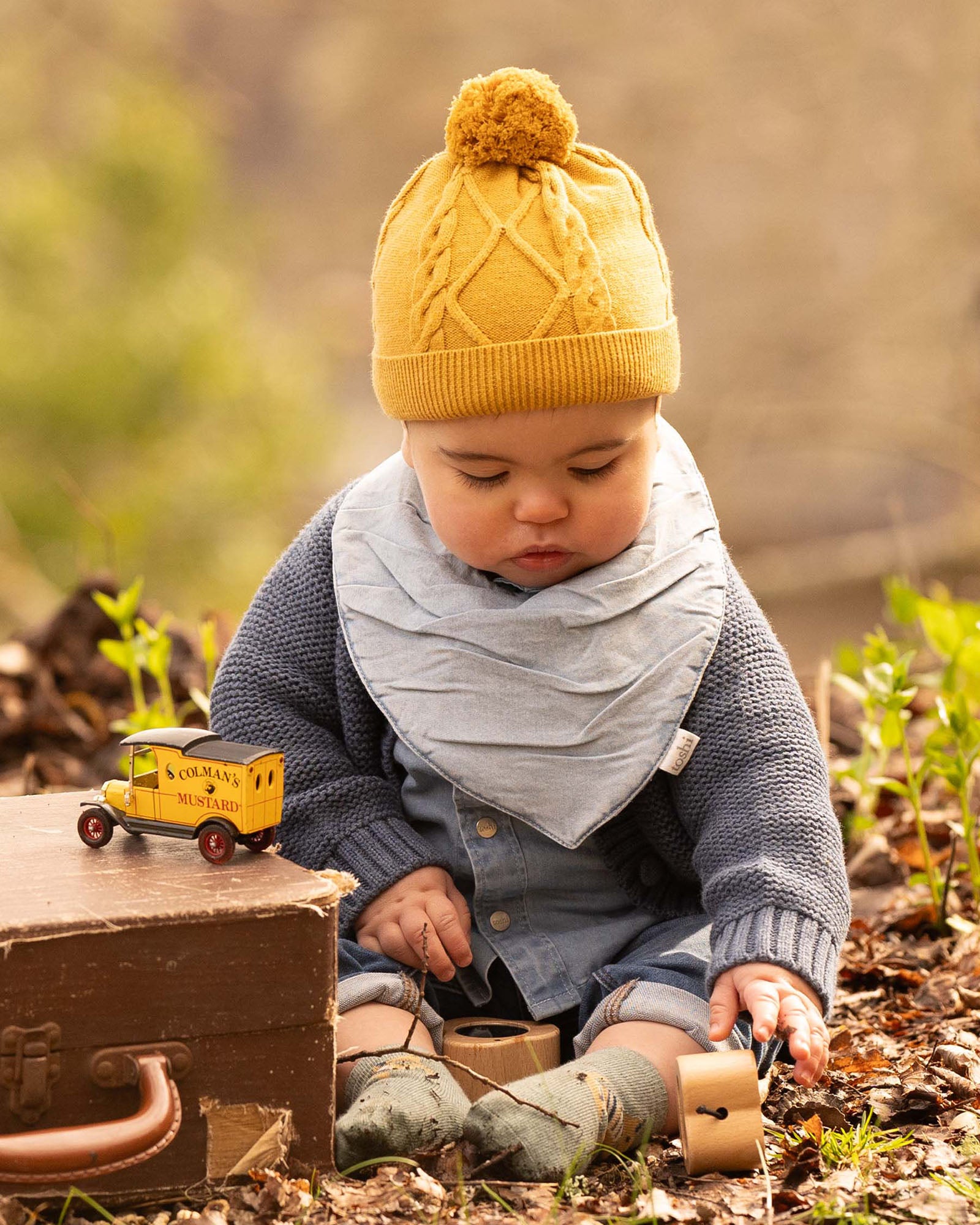 Toshi Organic Beanie Ziggy - Wattle | Baby Beanies | Baby Bunting AU
