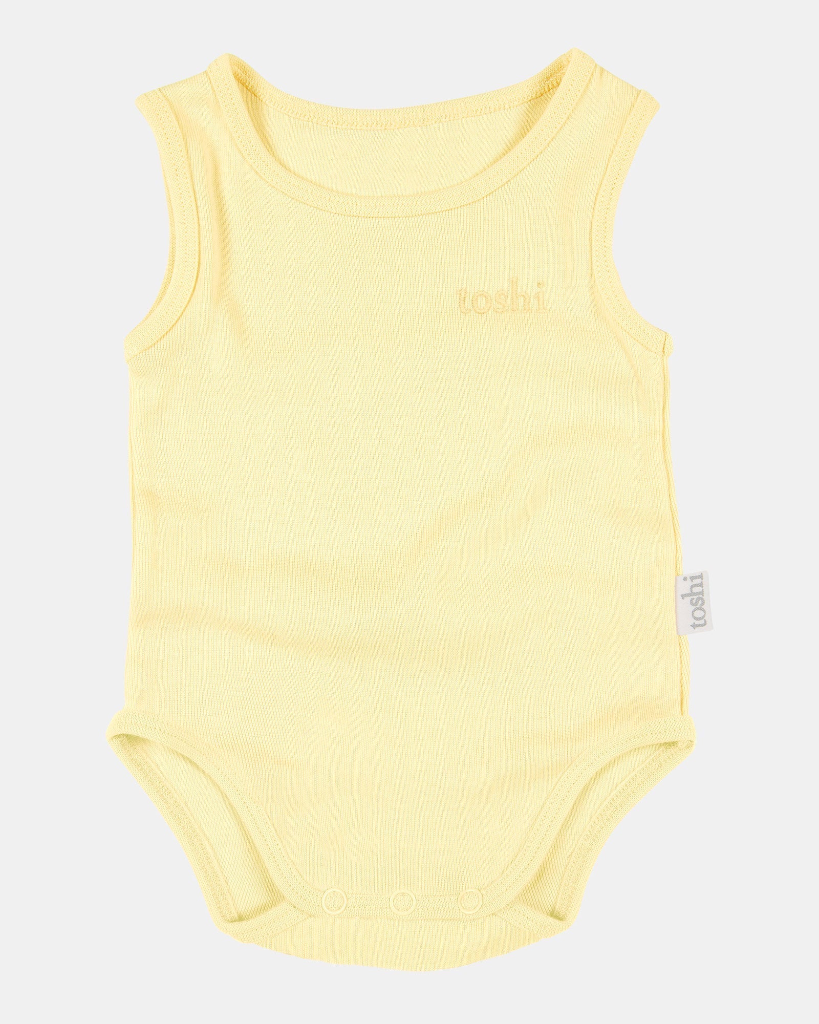 Toshi Dreamtime Organic Onesie Singlet - Buttercup | Baby Singlets ...
