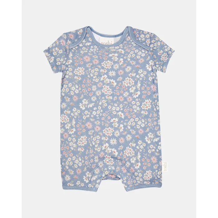 Toshi Onesie Shortsleeve Classic - Eva Dusk | Baby Bunting AU