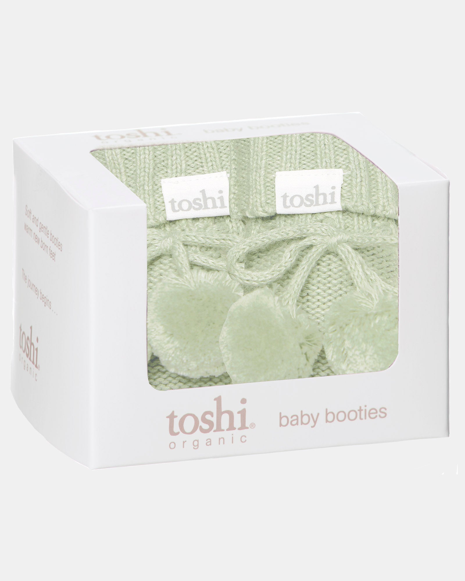 Toshi Organic Booties Marley - Mist | Baby Booties | Baby Bunting AU