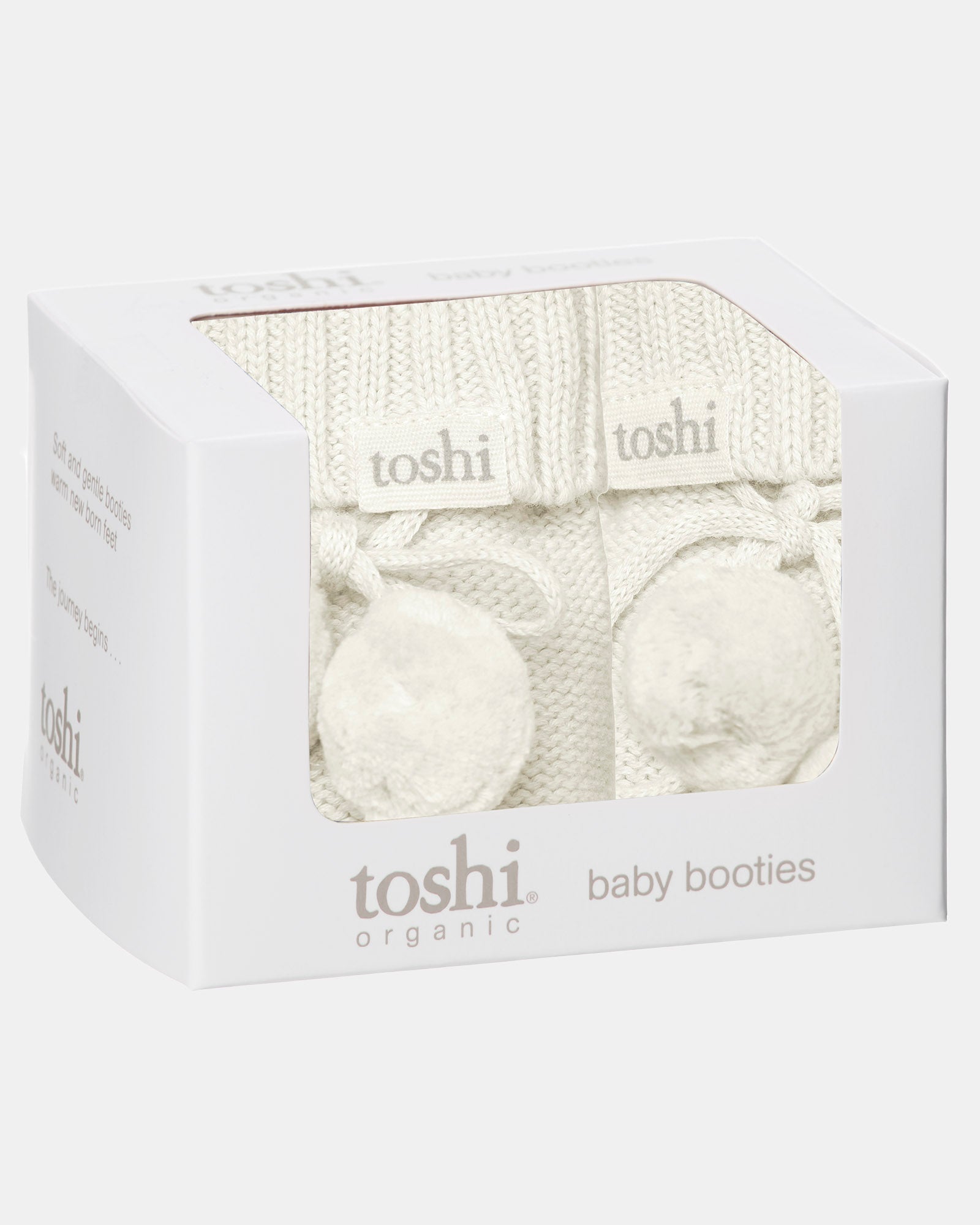 Toshi Organic Booties Marley - Pebble | Baby Booties | Baby Bunting AU