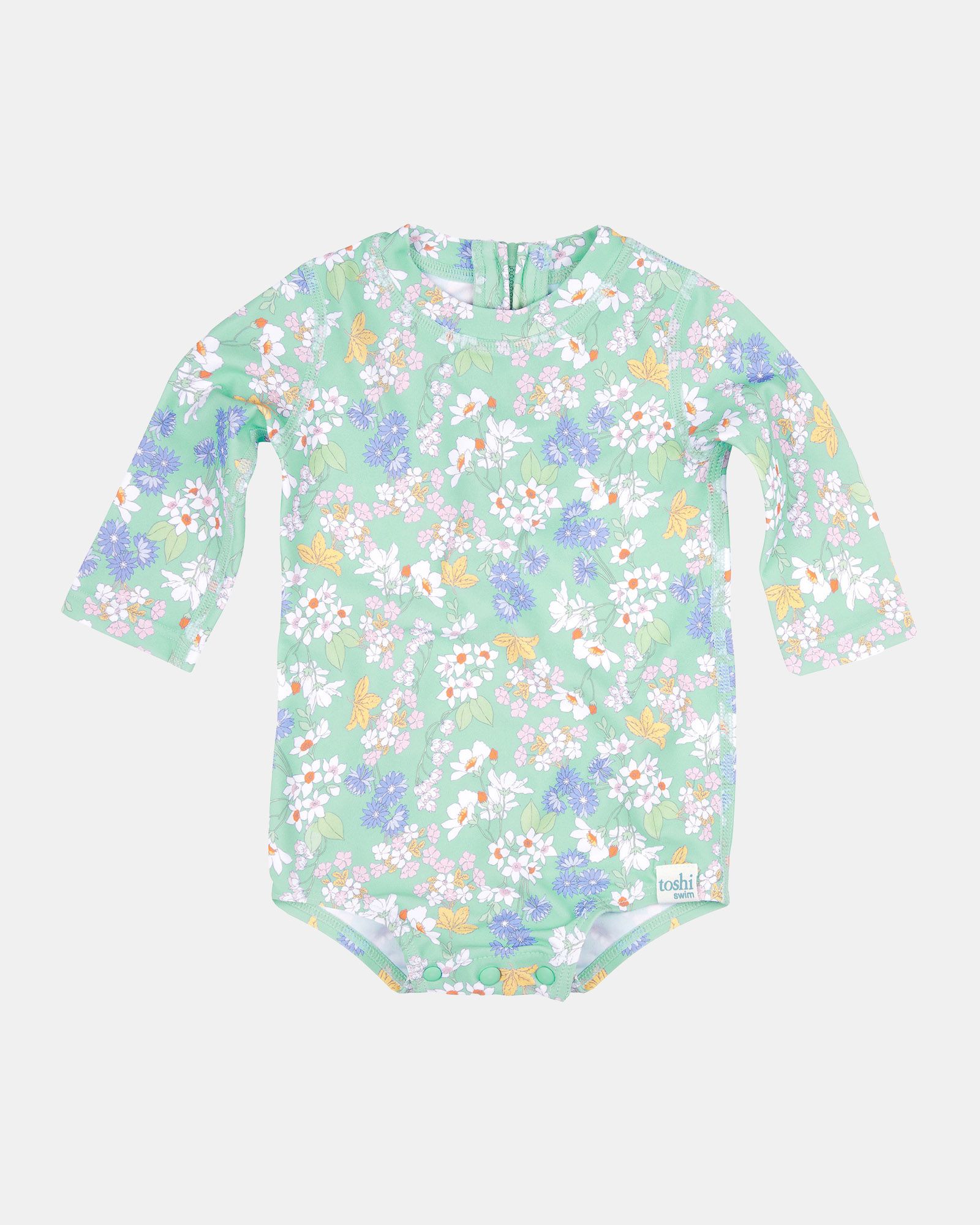 Toshi Swim Baby Onesie Longsleeve Classic - Sea Blossom | Baby Swimwear ...