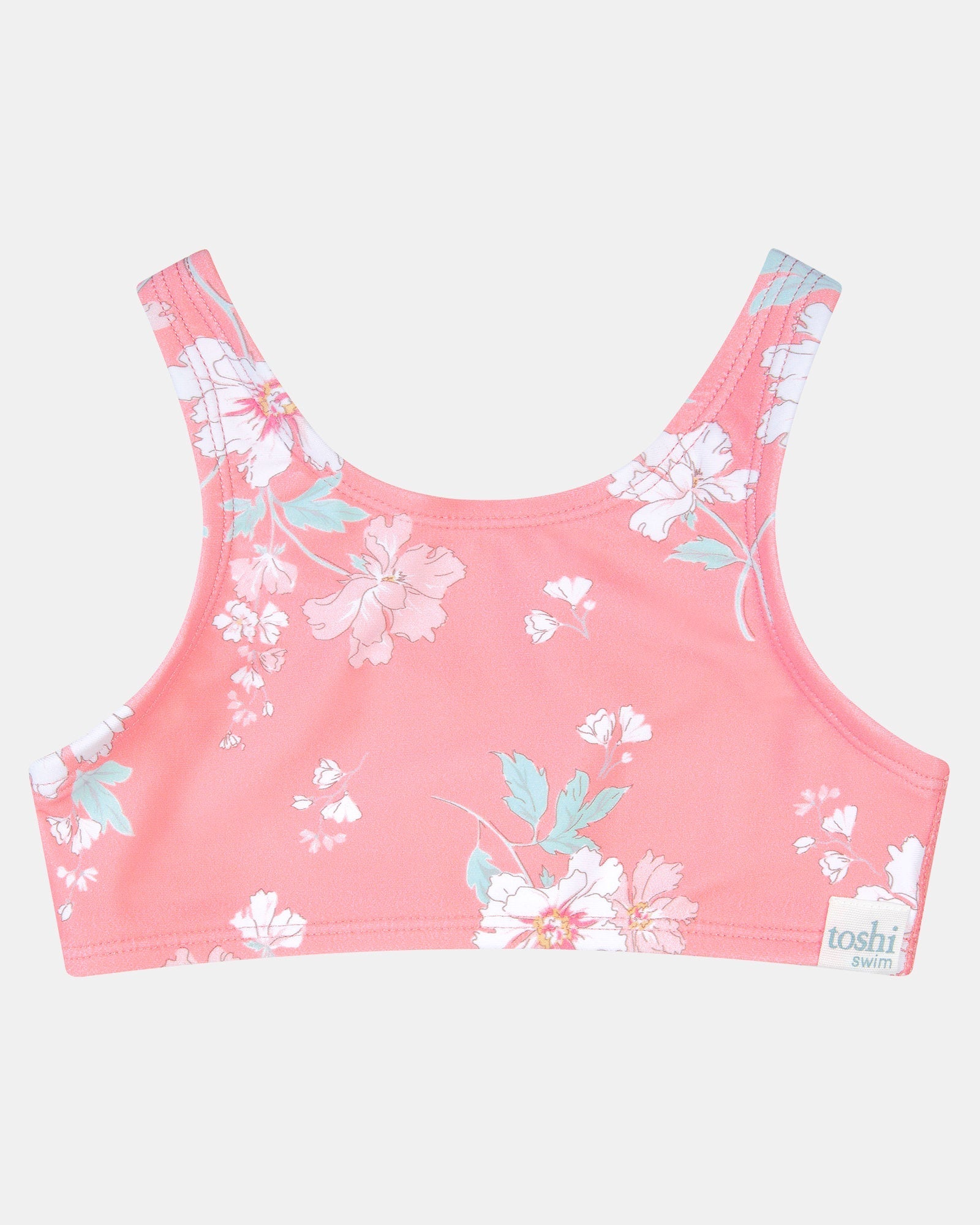 Toshi Swim Kids Crop Top Classic - Scarlet | Kids Swimwear | Baby ...