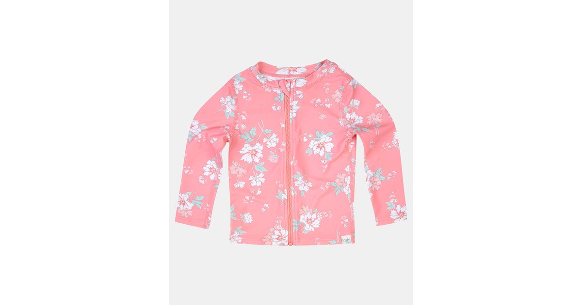 Toshi Swim Kids Rashie Longsleeve Full Zip Classic - Scarlet | Baby ...