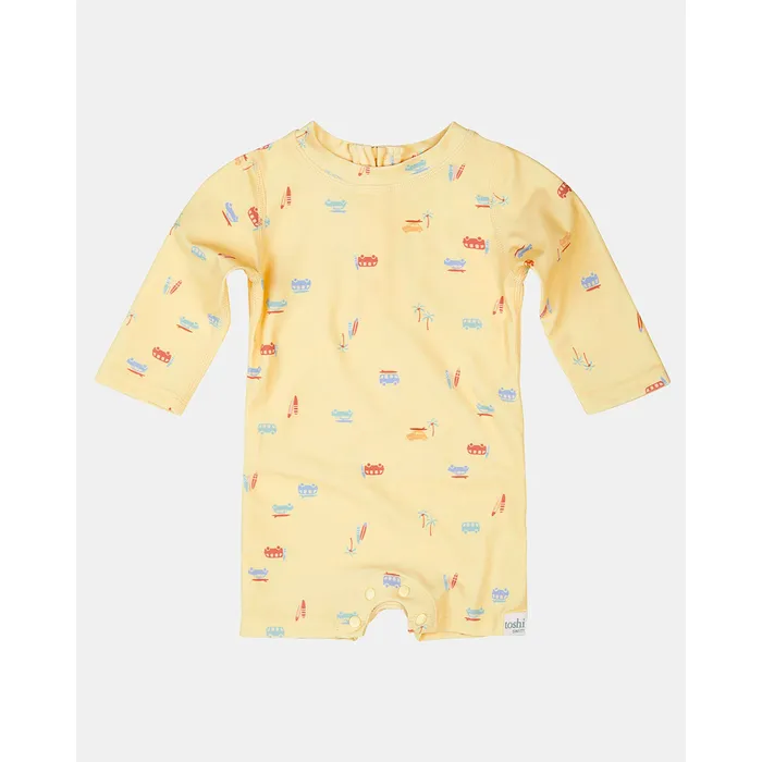 Toshi Swim Baby Onesie Longsleeve Classic - Sunny | Baby Bunting AU