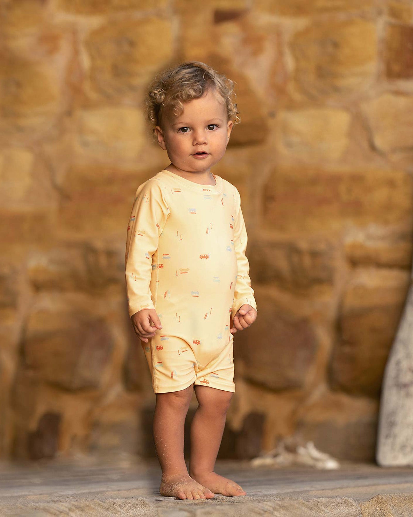 Toshi Swim Baby Onesie Longsleeve Classic - Sunny | Baby Swimwear ...