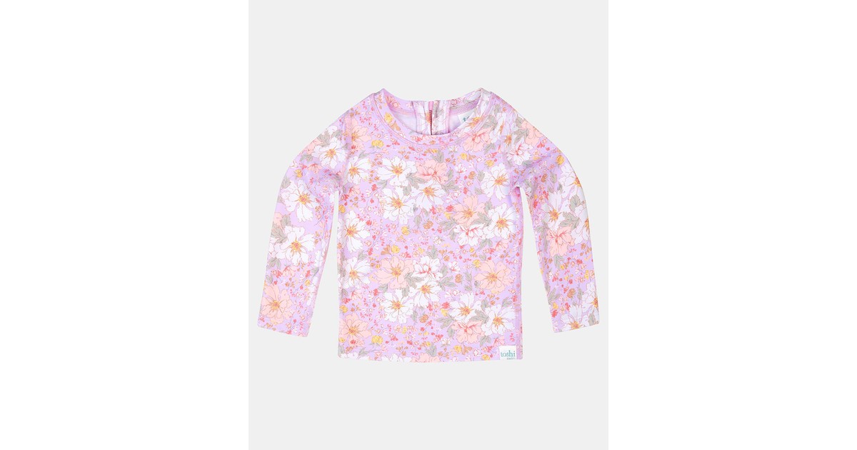 Toshi Swim Baby Rashie Longsleeve Classic - Dahlia | Baby Bunting AU