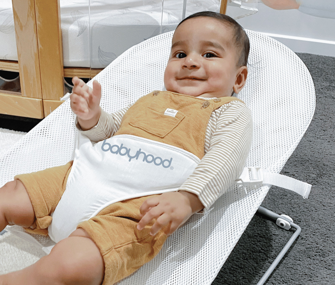 Babyhood Safety Mesh Bouncer White | Rockers & Bouncers | Baby Bunting AU