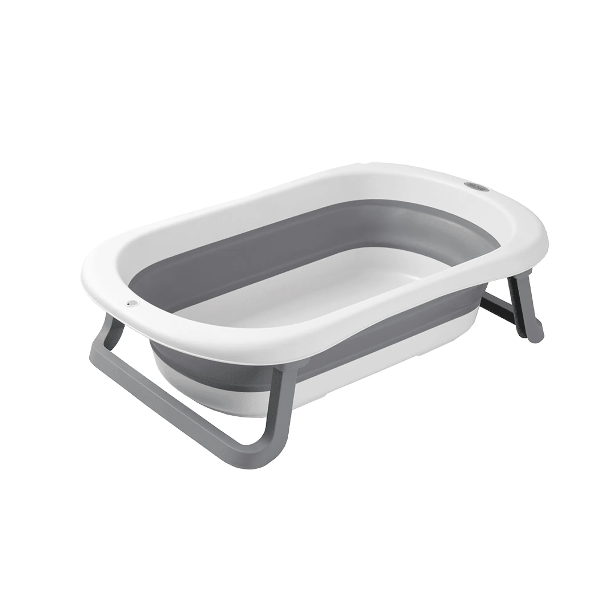 Babyhood Folding Baby Bath - White and Grey | Baby Bunting AU