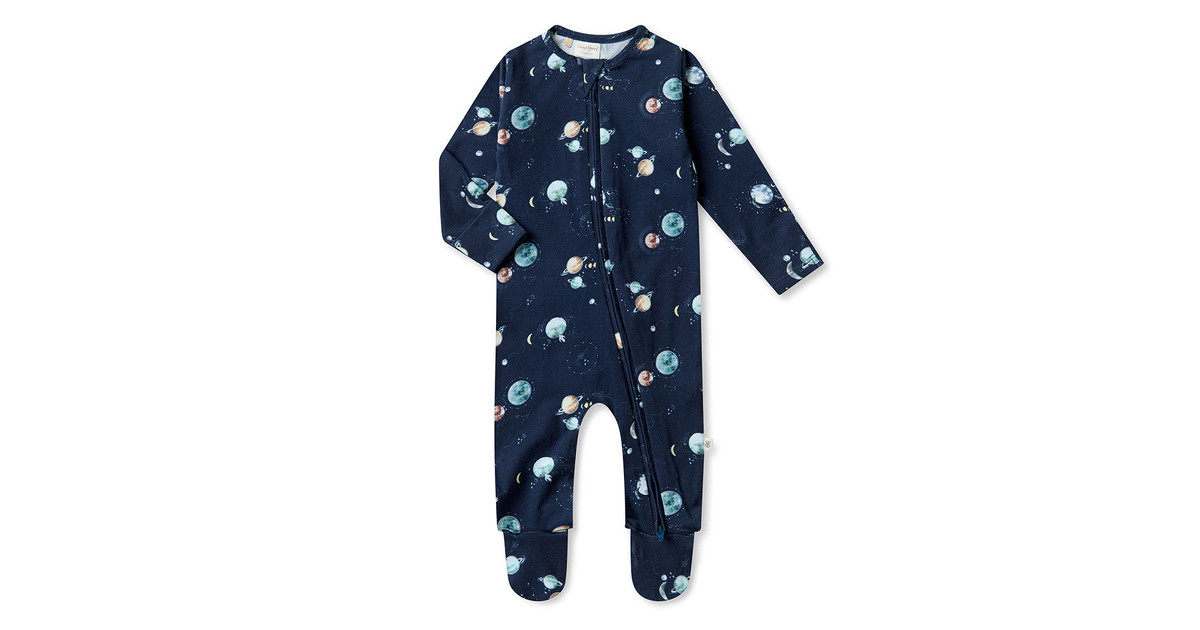Snuggle Hunny Milky Way Organic Snuggle Zip Footie | Baby Bunting AU