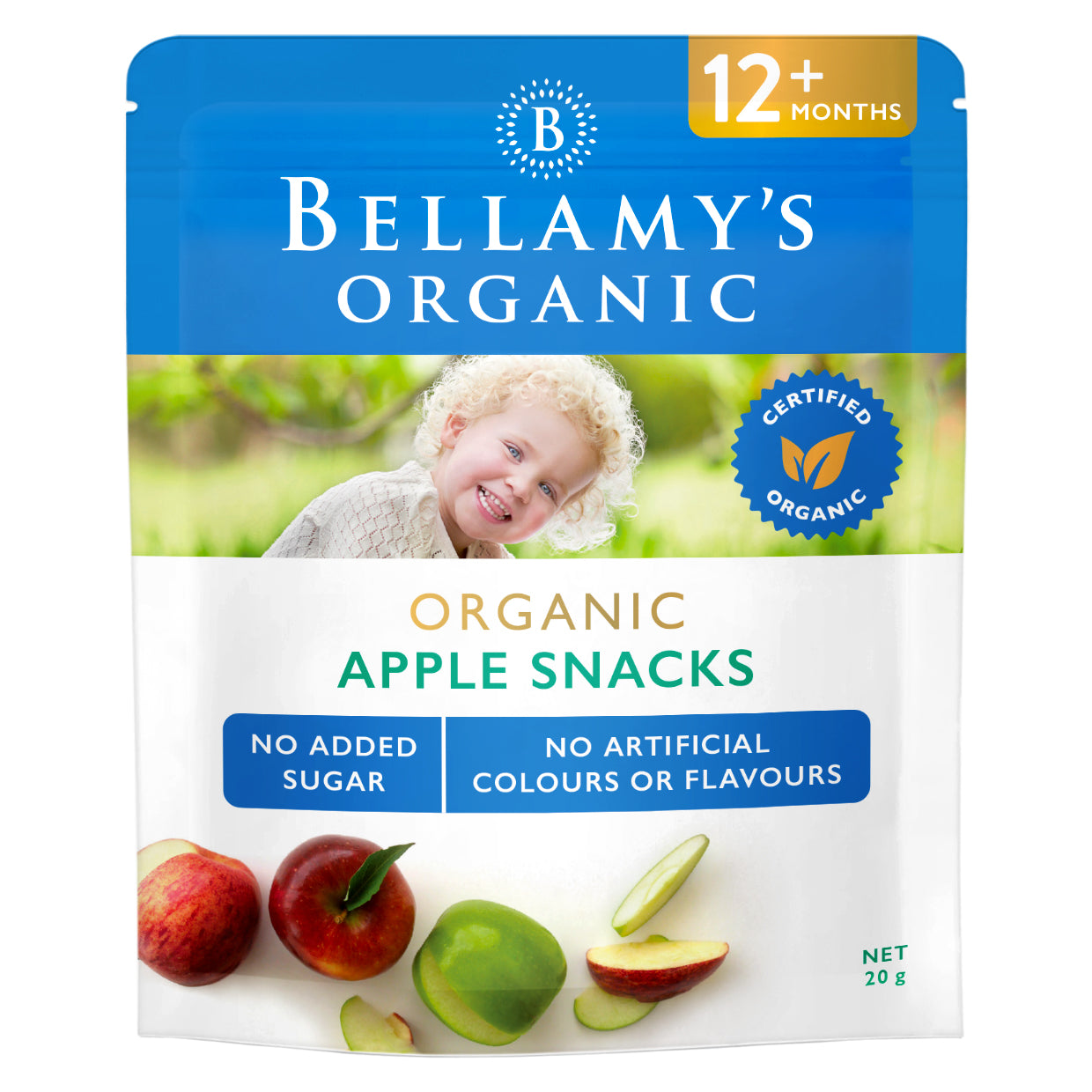 Bellamy's Organic Apple Snacks - 20g | Baby and Toddler Food | Baby ...