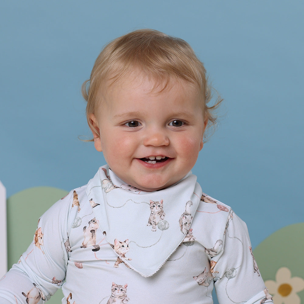 Snuggle Hunny Kittens Organic Dribble Bib | Cloth | Baby Bunting AU