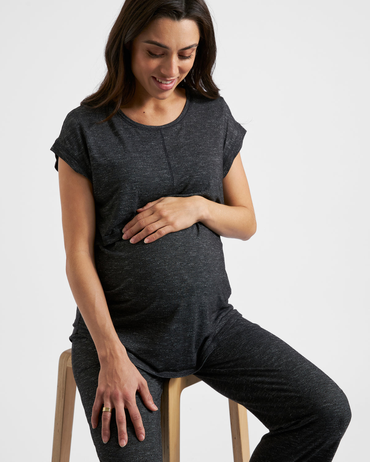 Ripe Maternity Dreamy Nursing Tee - Granite | Maternity tops | Baby ...