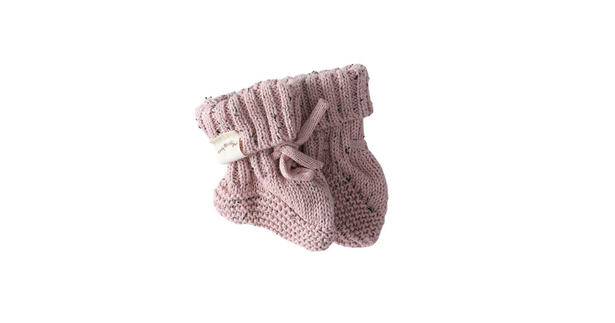 Tiny Blessings Speckled Booties - Dusk | Baby Bunting AU