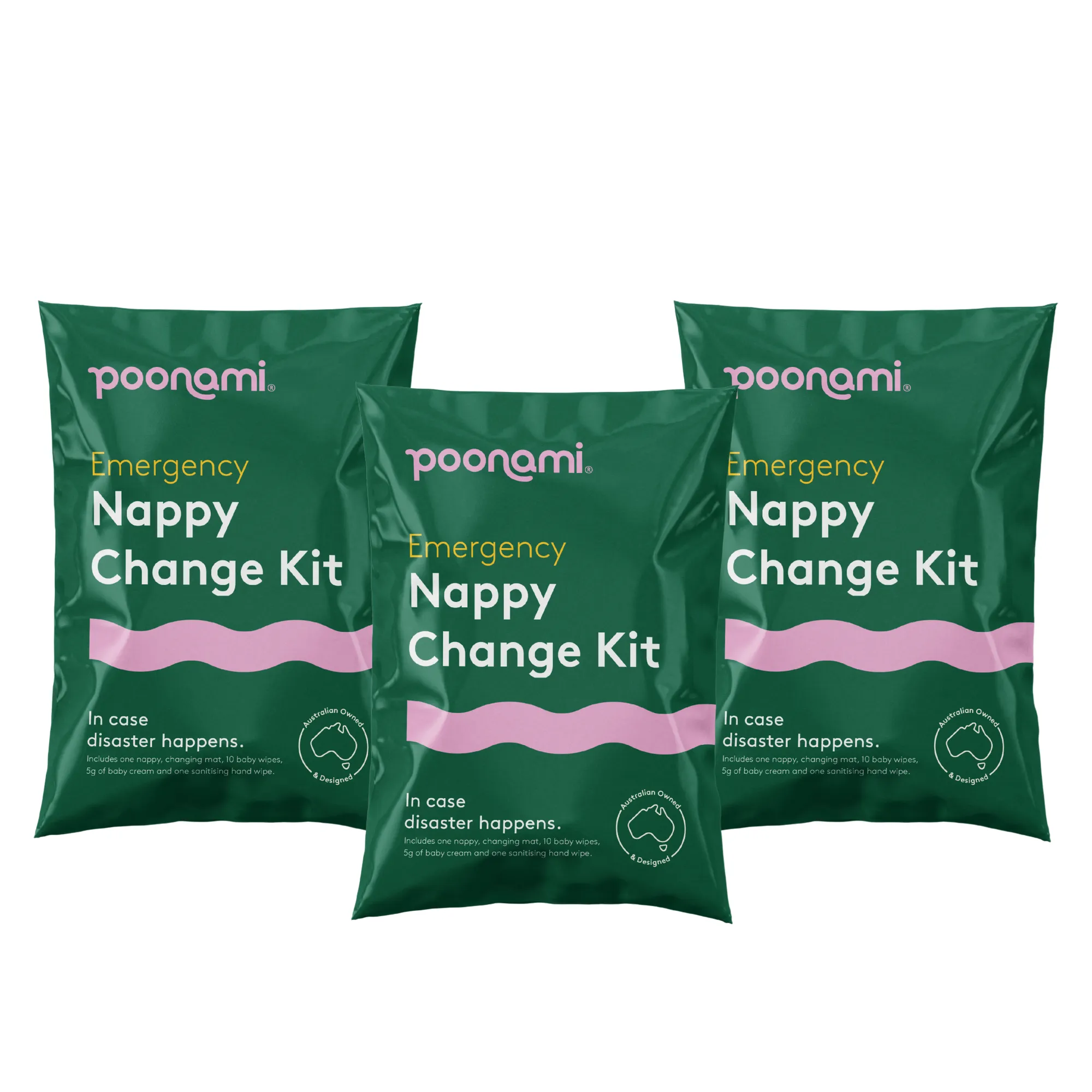 Poonami Nappy Change Kit - 3 Kits | Baby Bunting AU