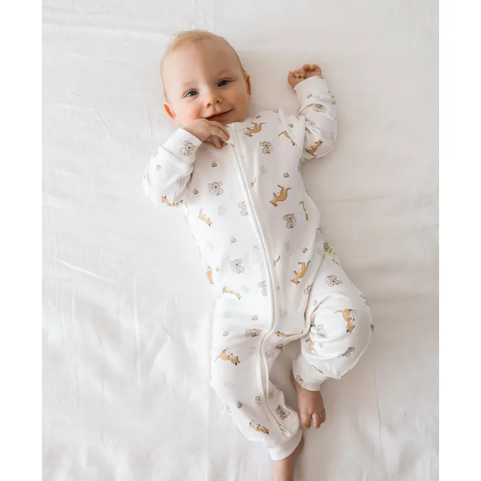 Lummi In Colour Growsuit - Kangaroo & Koala | Baby Bunting AU