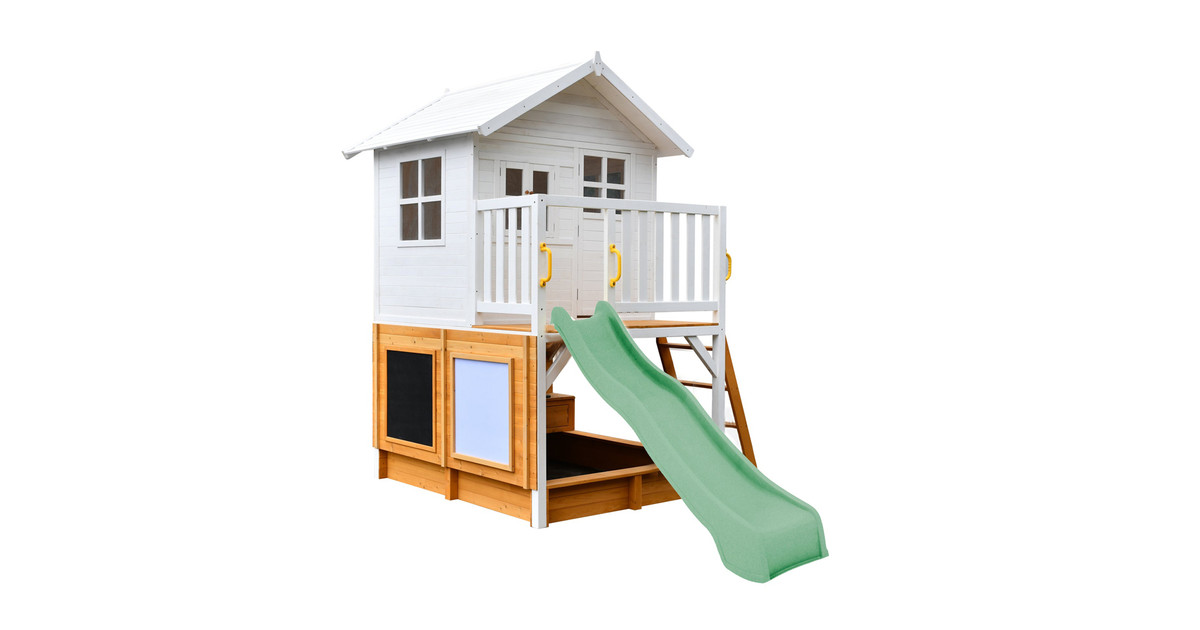 Kidzshack Inspiration Kids Cubby House with Kitchen and Activity Wall ...