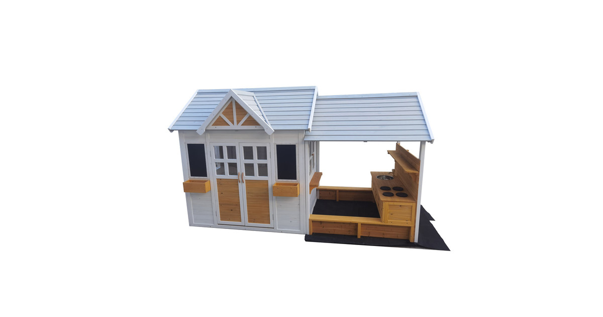Kidzshack Country Kids Outdoor Cubby House Planter Boxes, Blackboard ...