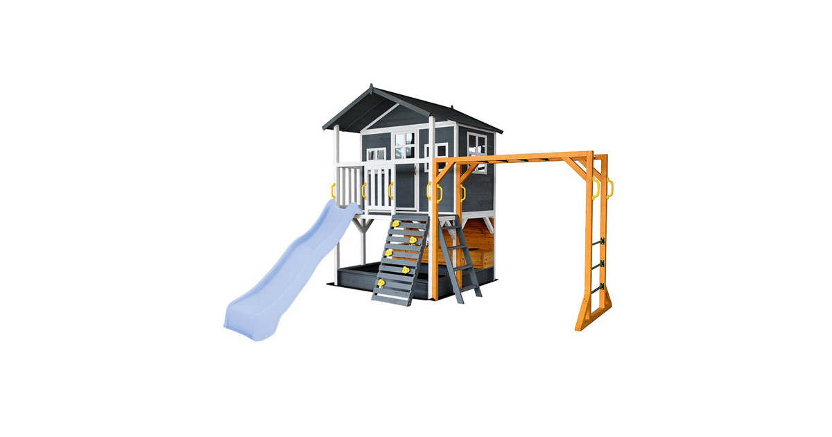 Kidzshack Caboodle Kids Cubby House with Mud Kitchen and Monkey Bar ...
