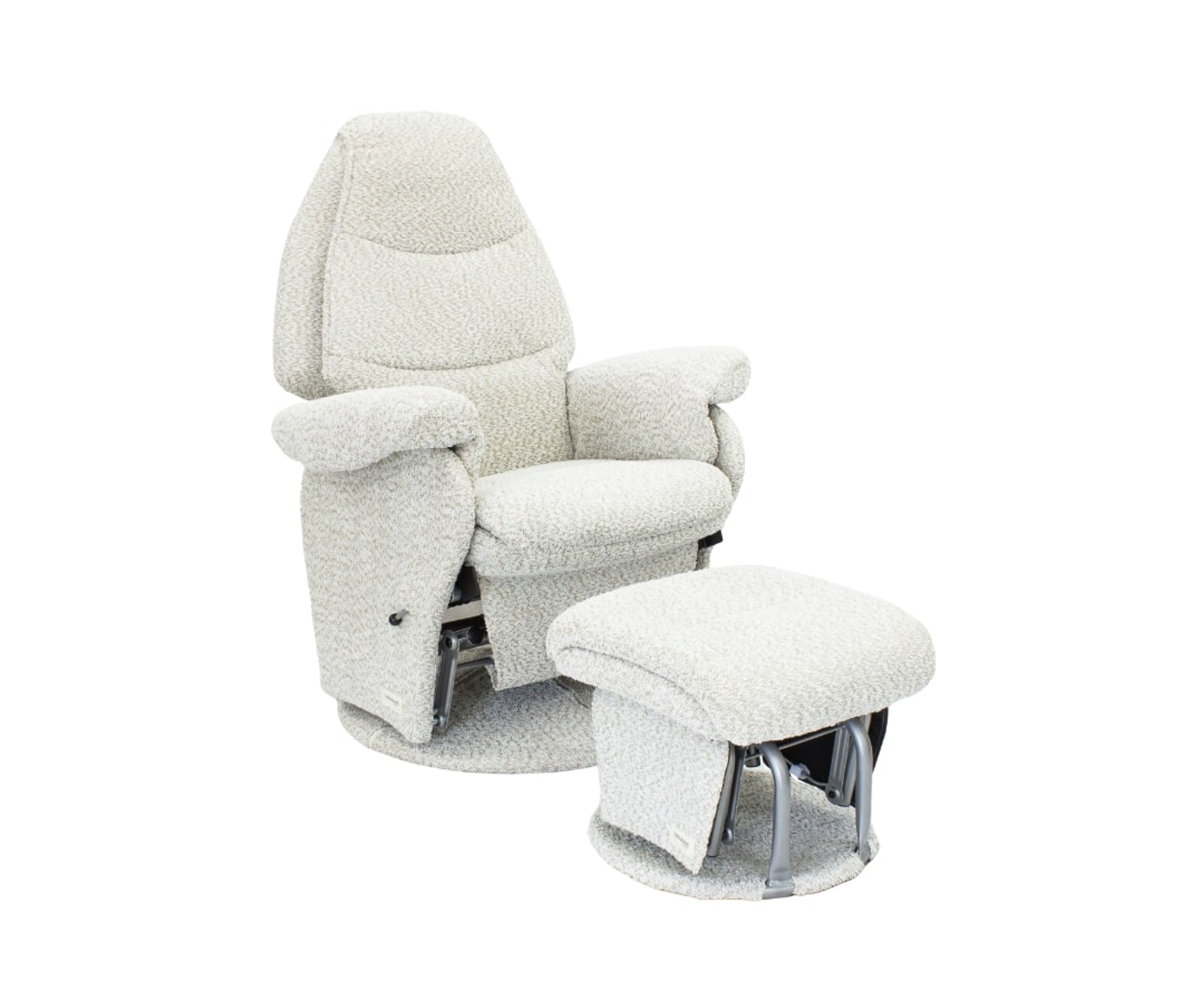 Babyhood Vogue Feeding Glider Chair & Ottoman Boucle - Cream | Baby ...