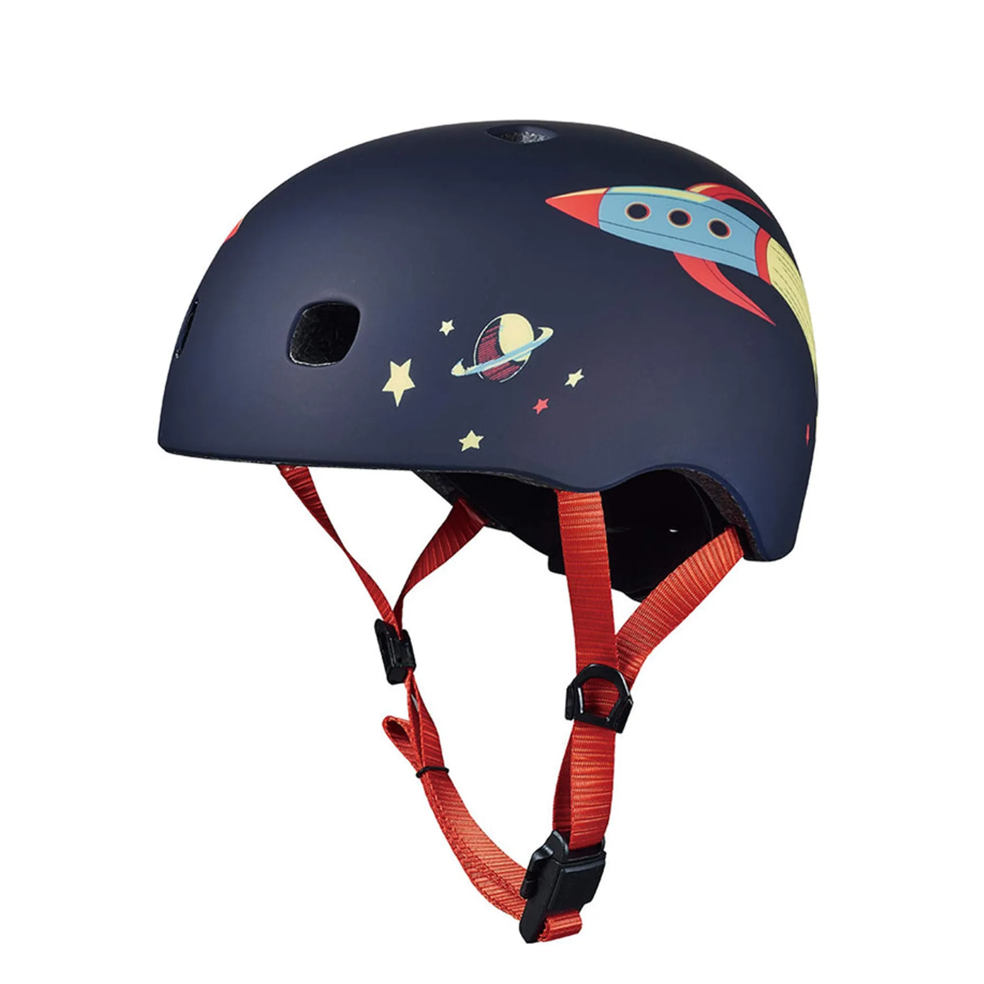 Micro Kids Bike Helmet Pattern with LED Light - Rocket | Baby Bunting AU