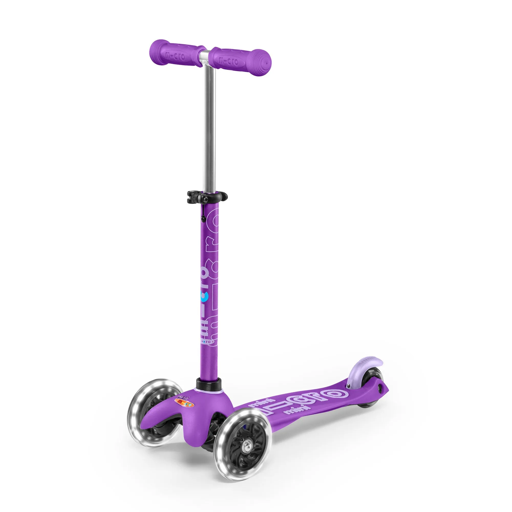 Micro Mini Deluxe LED 3 Wheel Scooter - Purple | Baby Bunting AU