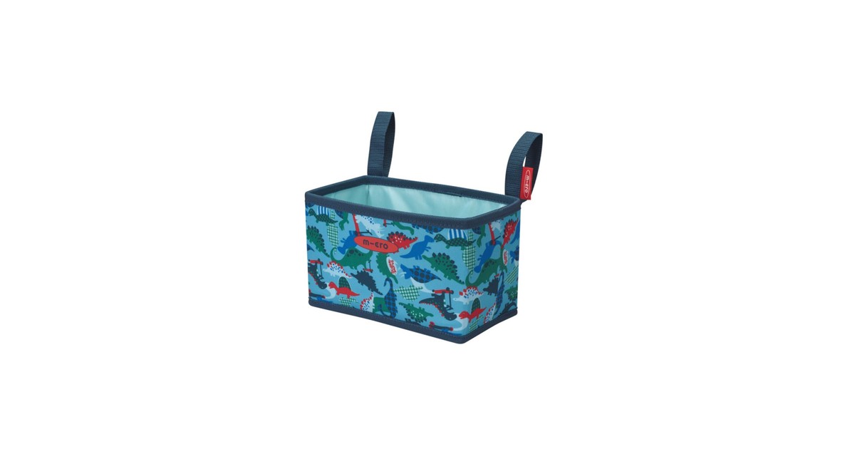 Micro Foldable Pattern Scooter Basket - Scootersaurus | Baby Bunting AU
