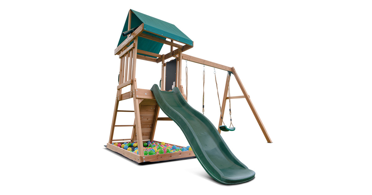 Lifespan Kids Greenvale Play Centre Swing Set with Green Slide | Baby ...
