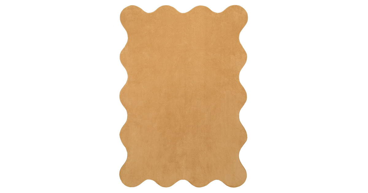 Miss Amara Darla Dark Beige Scallop Washable Rug | Baby Bunting AU