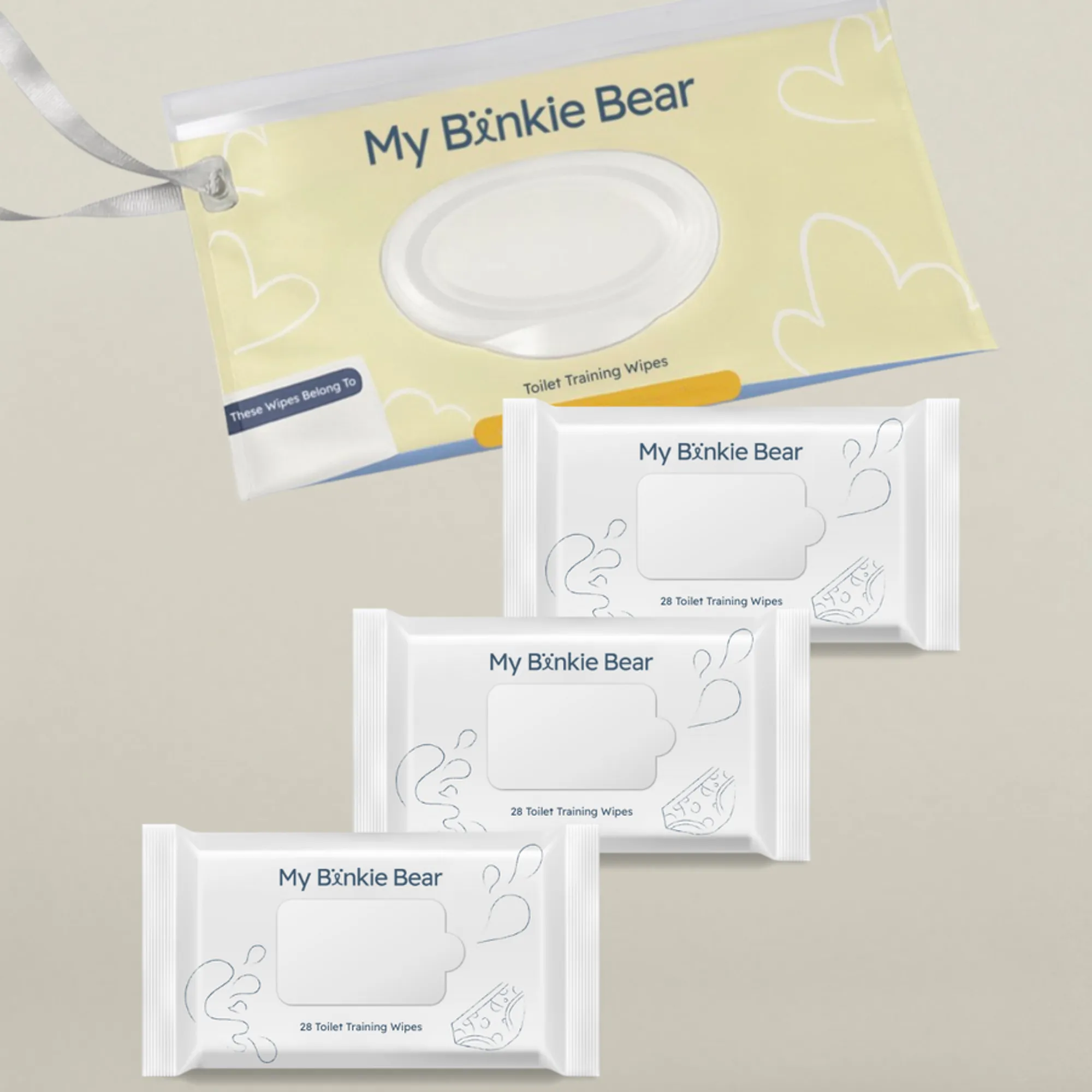 My Binkie Bear Toilet Training Wipes - 3 pack | Baby Bunting AU