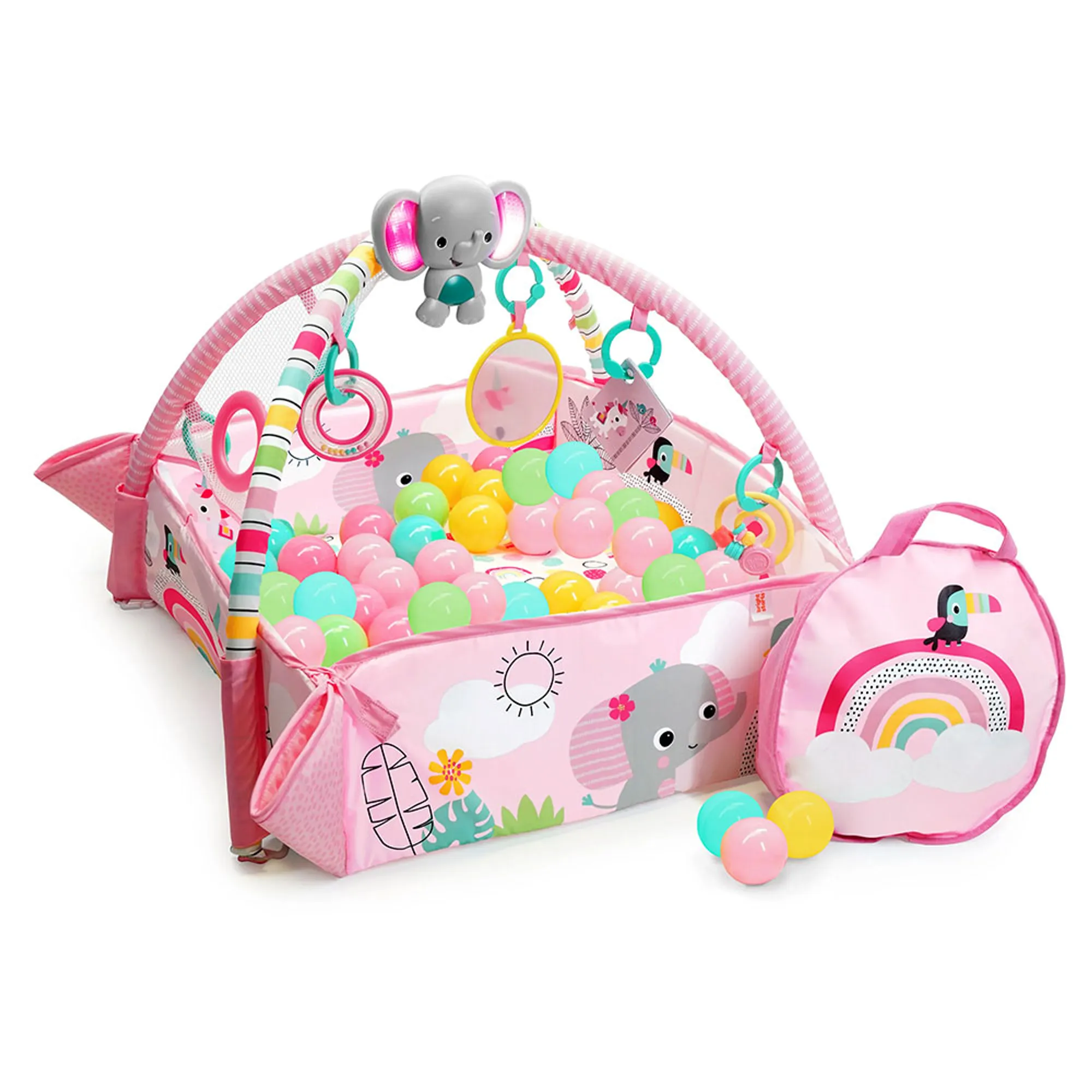 Bright Starts 5-in-1 Baby Your Way Play Mat Ball Pit - Rainbow Tropics ...
