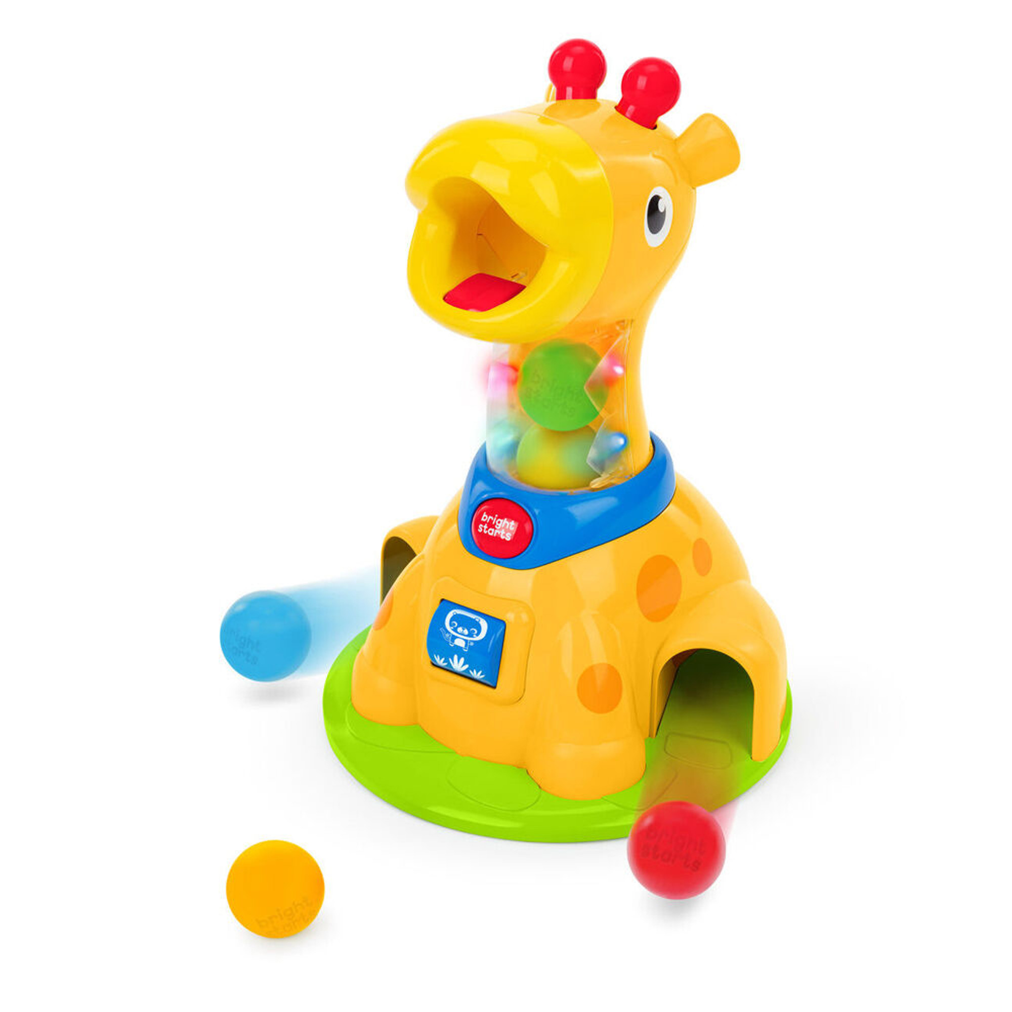 Bright Starts Spinnin’ Spots Giraffe Ball Play Toy with Lights and ...