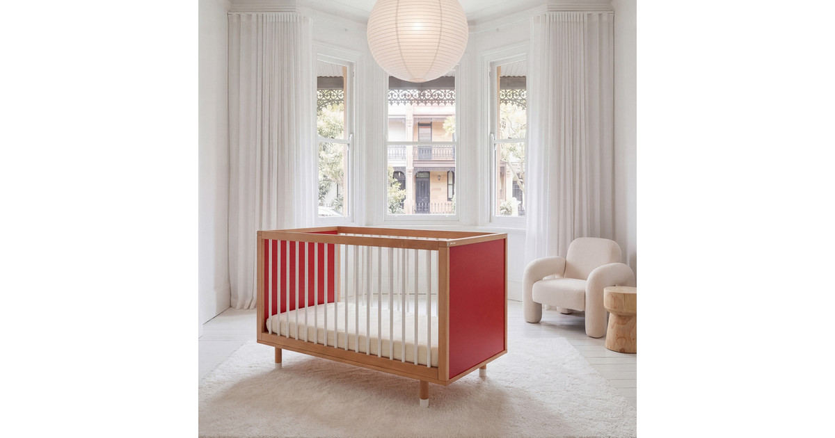 Bold Baby Cot - Pink and Red | Baby Bunting AU