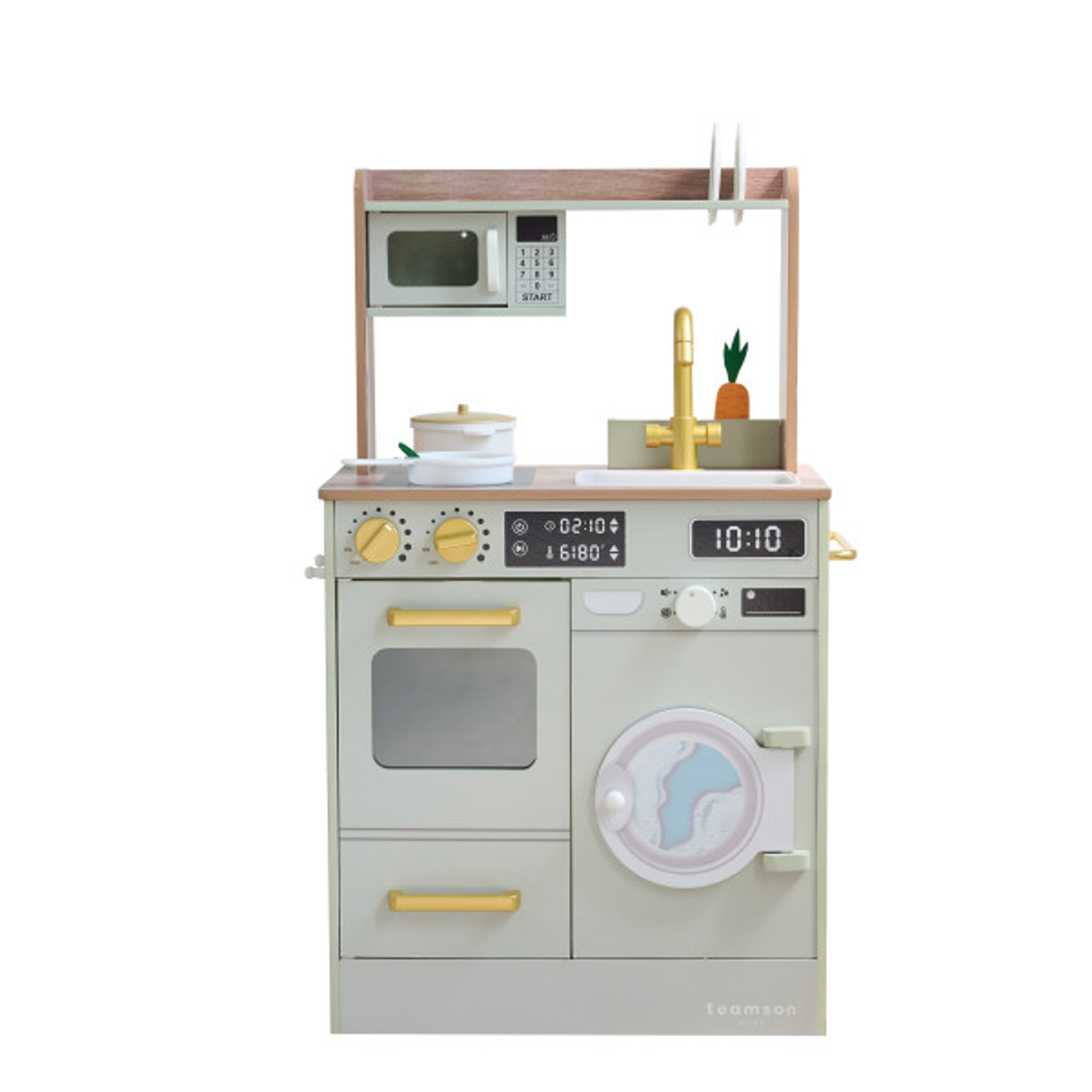 Teamson Kids Little Chef Lake Tahoe Wooden Play Kitchen, Washer & Mini ...