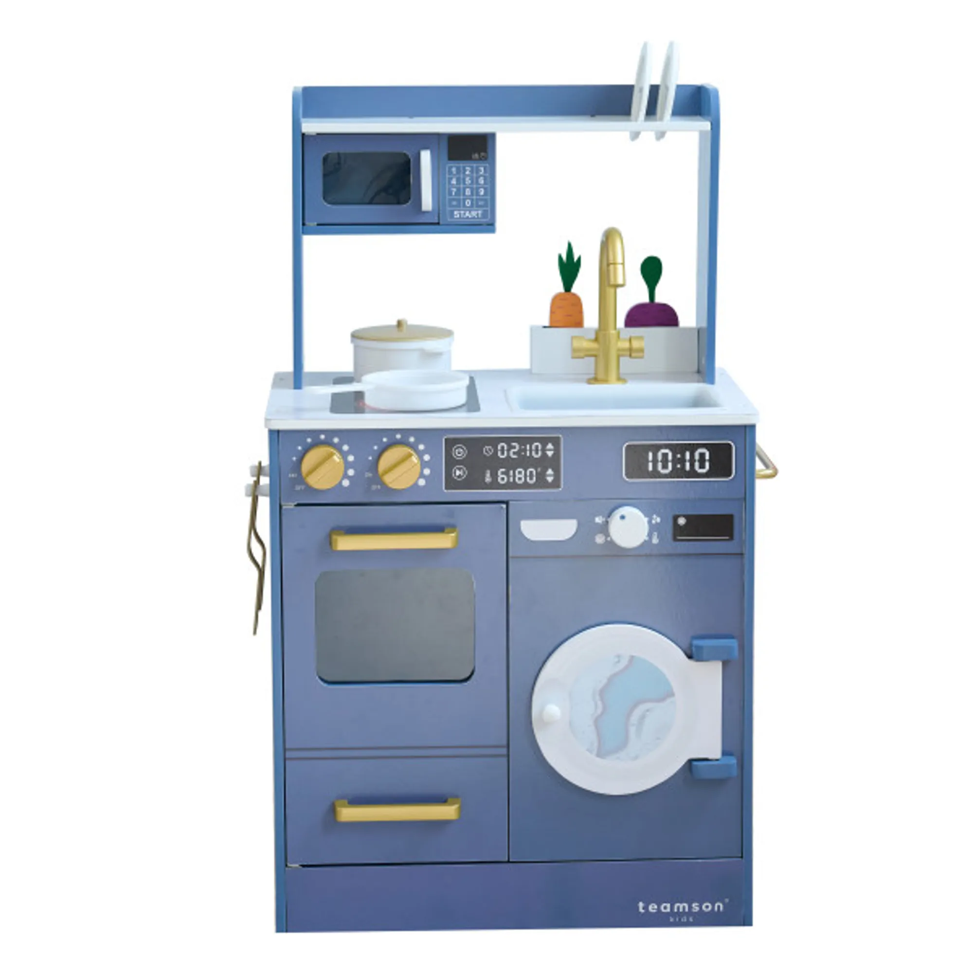 Teamson Kids Little Chef Lake Tahoe Wooden Play Kitchen, Washer & Mini ...