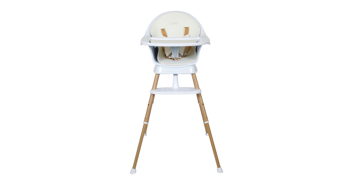 Quax Ultimo 3 High Chair - White/Natural | Baby Bunting AU