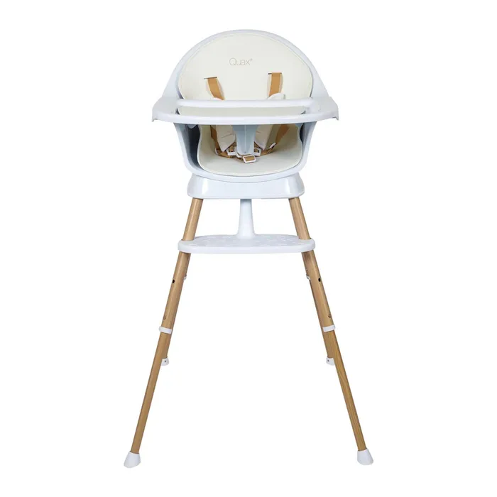 Quax Ultimo 3 High Chair - White/Natural | Baby Bunting AU